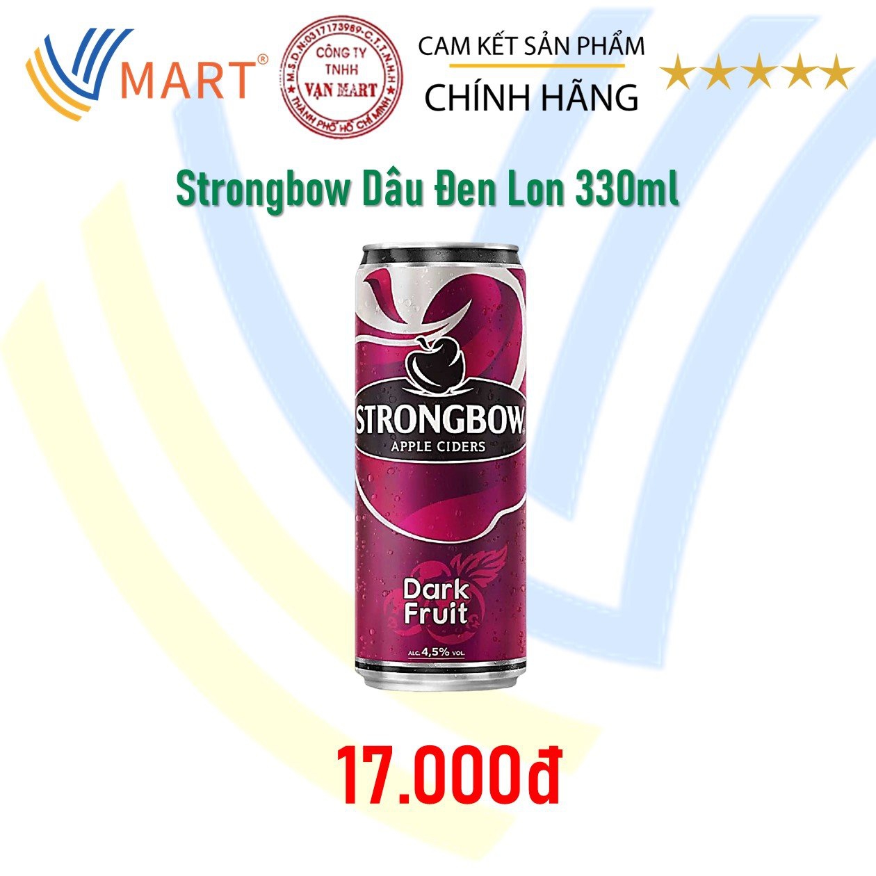 Strongbow Dâu Đen Lon 330ml