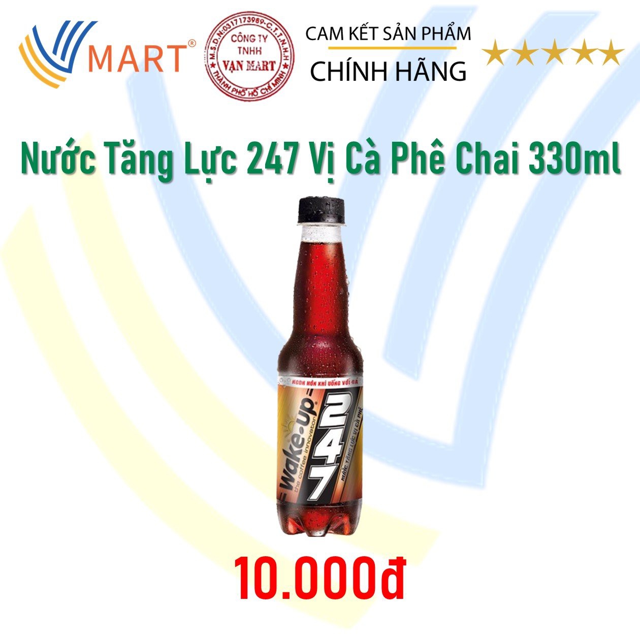 Nước Tăng Lực 247 Vị Cà Phê Chai 330ml