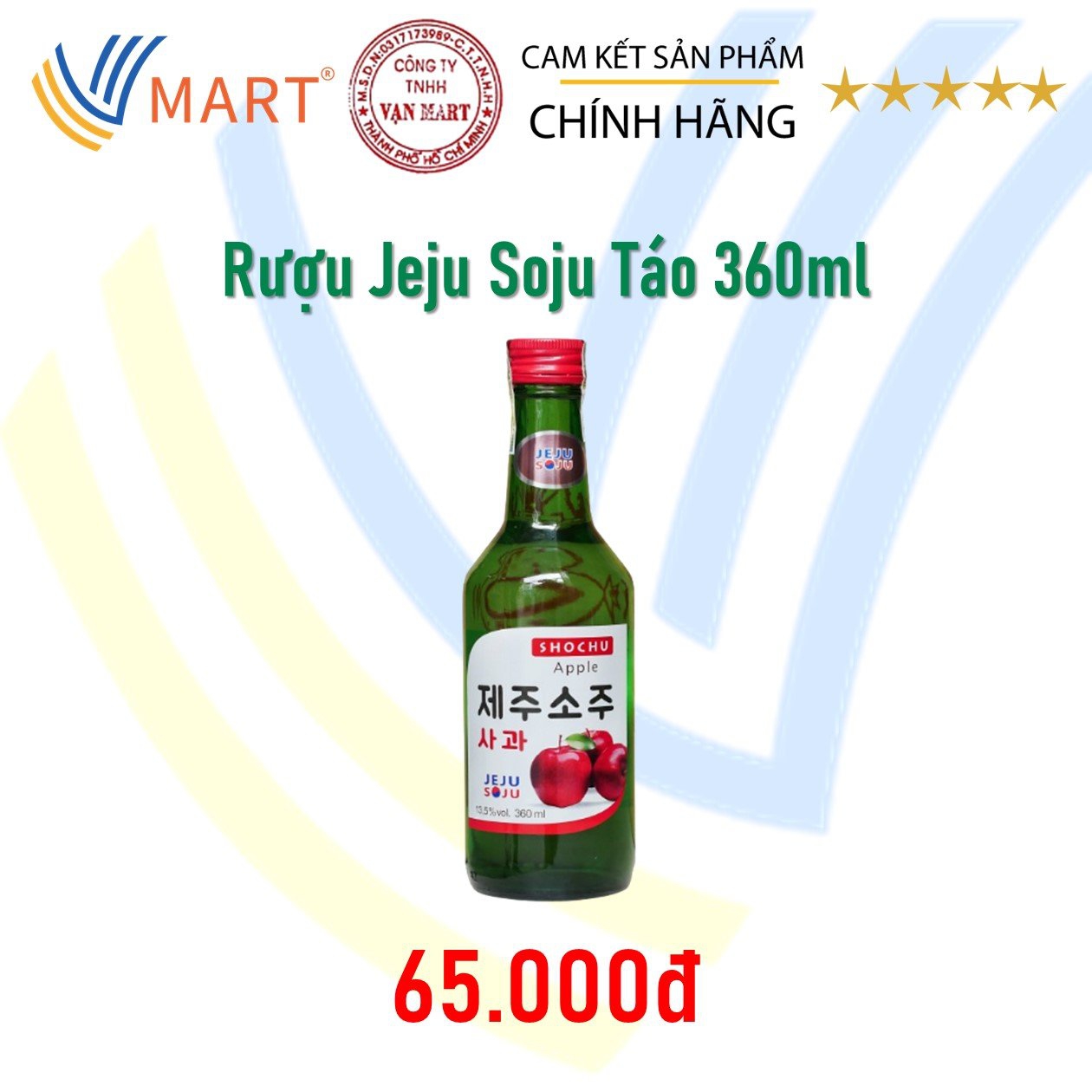 Rượu Jeju Soju Táo 360ml